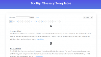 Tooltip Glossary Plugin for WordPress