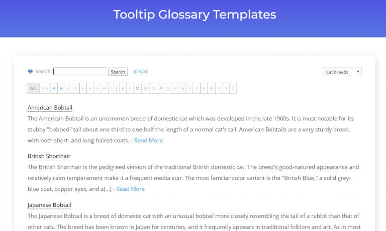 Most Amazing Tooltip Glossary Plugin for WordPress | CreativeMinds
