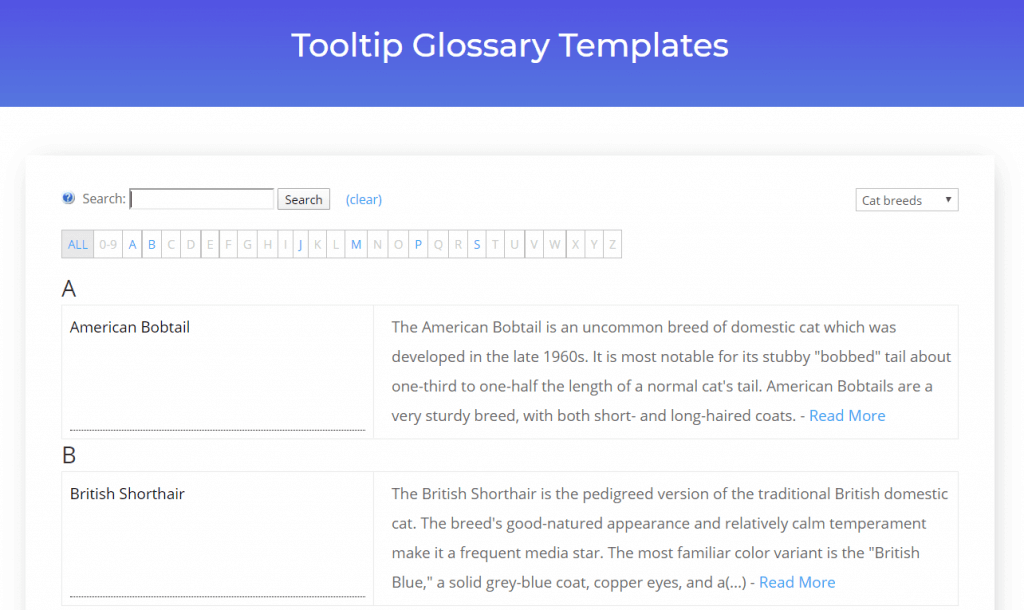 Most Amazing Tooltip Glossary Plugin for WordPress | CreativeMinds